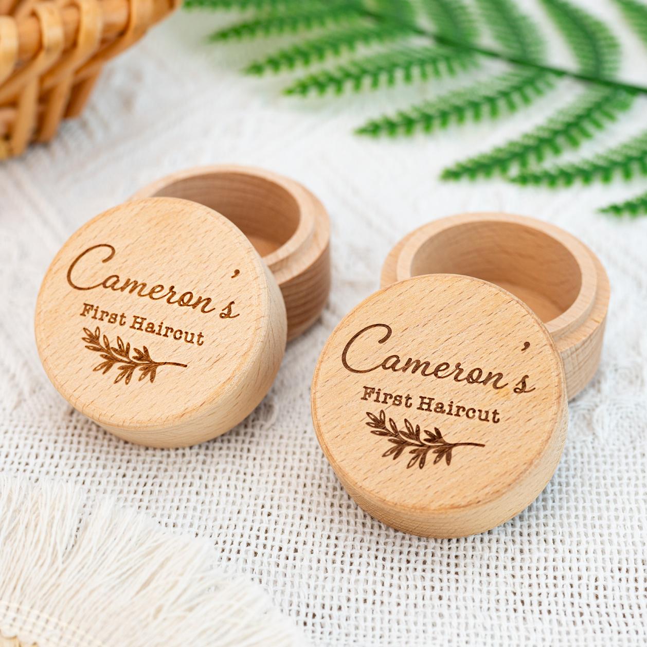 First Curl Box, Lock of Hair Keepsake, First Haircut Box With Name, New ...