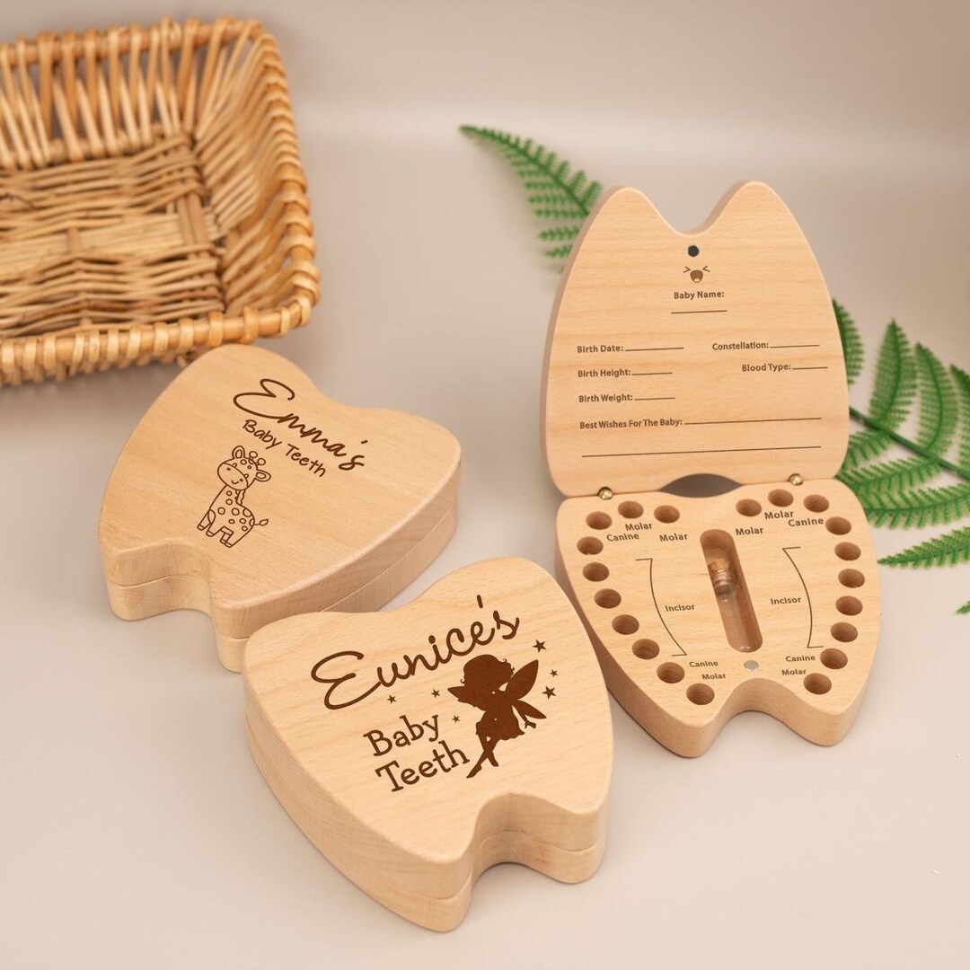 ENGRAVED Tooth Fairy Box, Tooth Fairy Trays, Tooth Box Organizer, 1st ...
