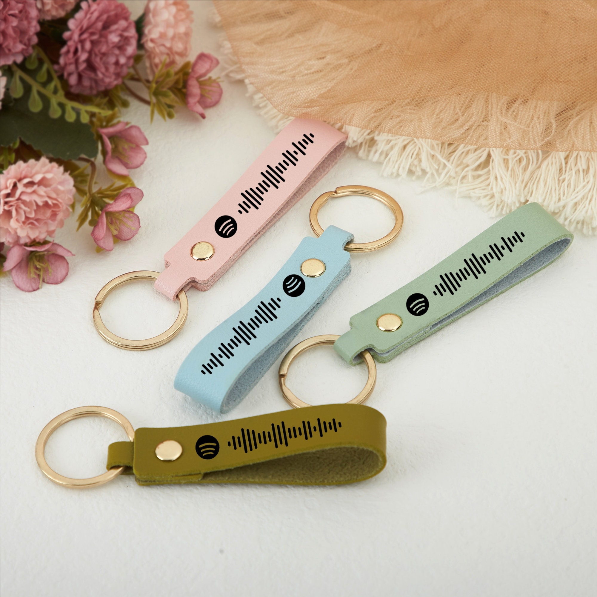 Music Code Keychain,spotify Personalized Keychain,custom Scannable ...