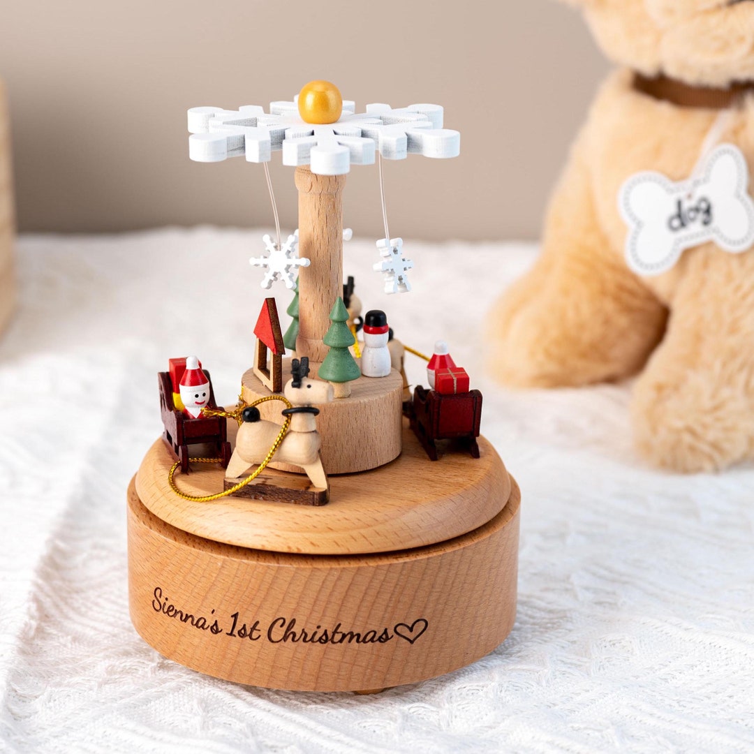 Personalized Wooden Music Box With Name, Kids Birthday Gift, Baby Toy ...