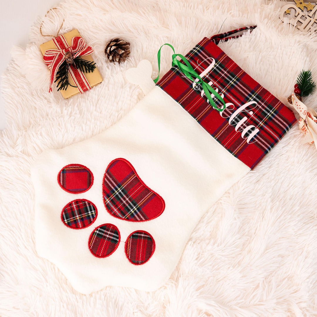 Personalized Pet Christmas Stockings,dog Paw Stockings,christmas Family ...