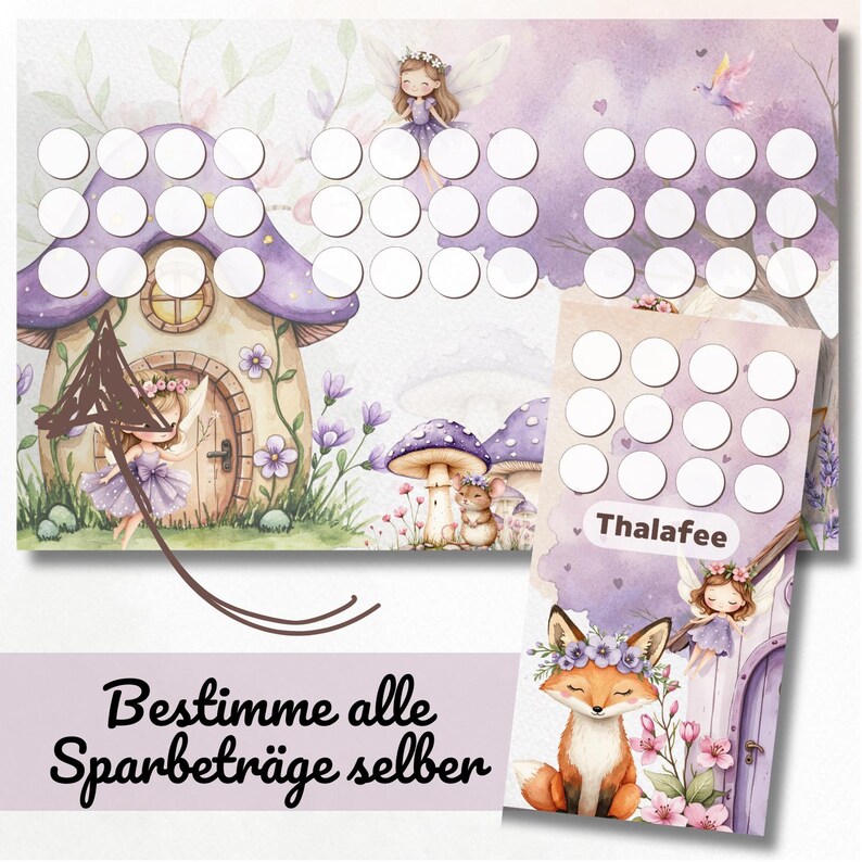 Savings Challenge Fairy Budget Template A6 | Envelope Method Savings ...