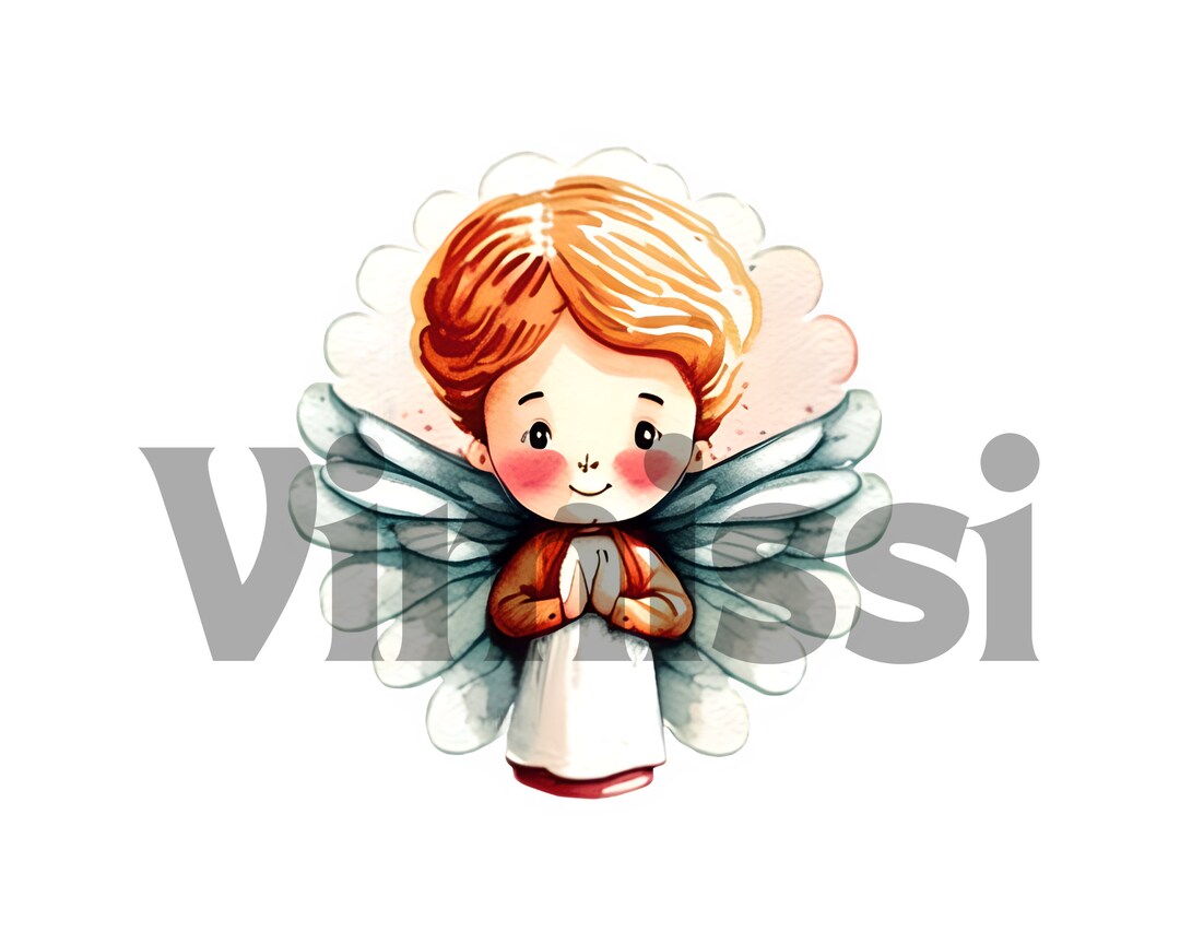 Christmas Angel Clipart, Cute Guardian Angel to Download, Angel Graphic ...