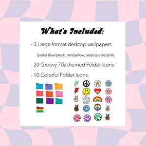 Desktop Organizer | Danish Pastel Wallpaper | Retro Groovy | Laptop ...