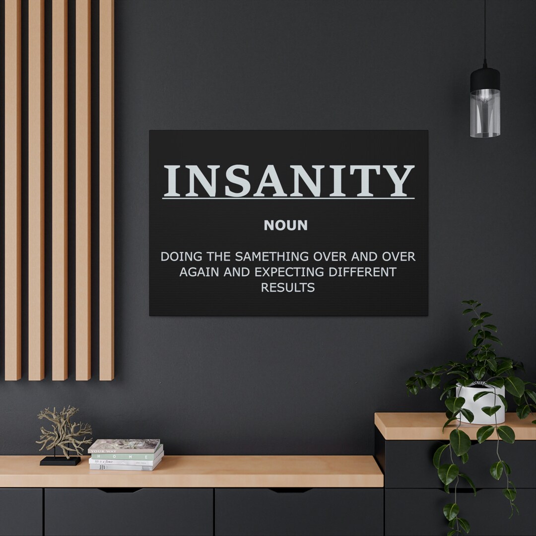 Insanity Defined Canvas - Etsy