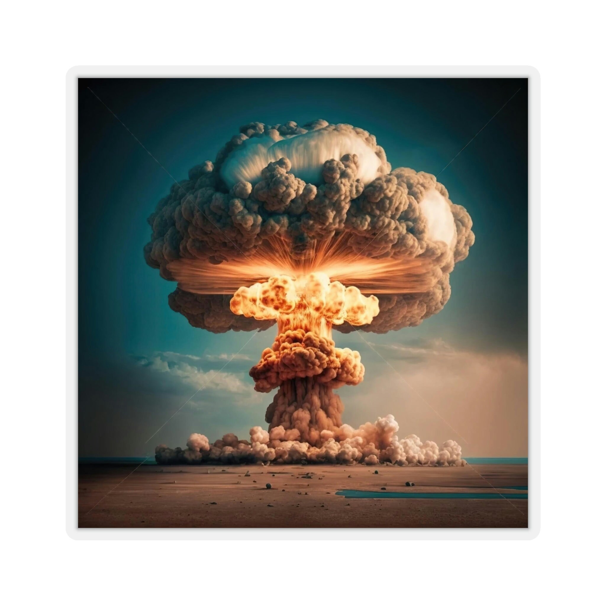 Atomic Bomb Explosion Mushroom Cloud HD Kiss-cut Stickers - Etsy