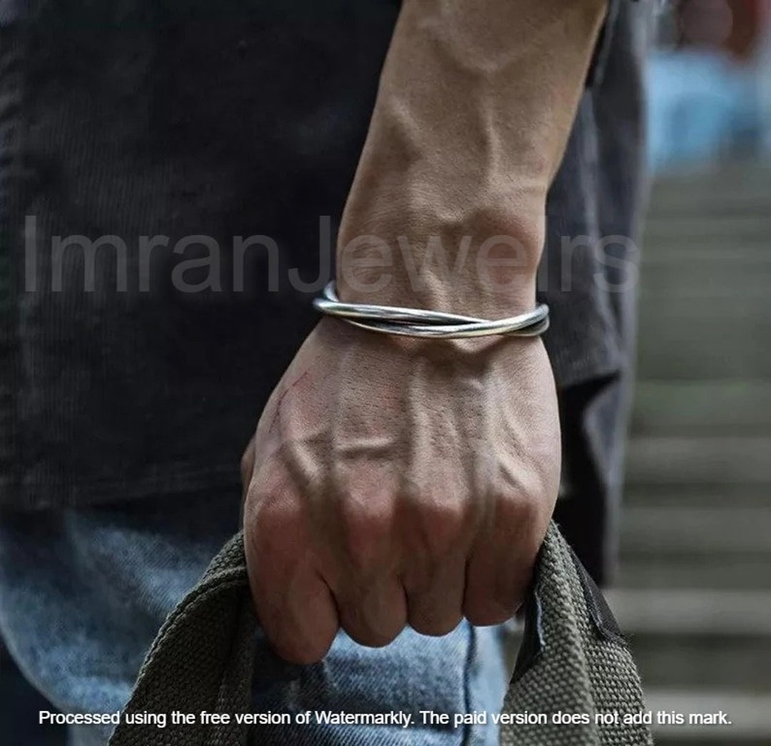 New High Quality Silver Retro Double Layer Wrap Open Bangle - Etsy