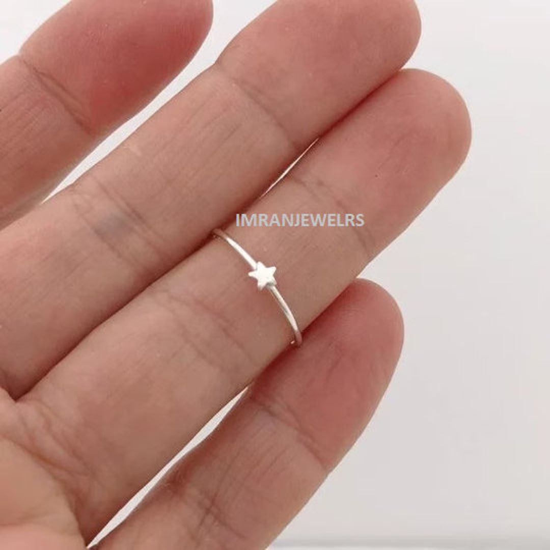 Tiny Star Ring in Sterling Silver Silver Star Ring Star - Etsy