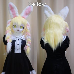 RABBIT Fursuit Head/furry Mask/kigurumi Mask/therian Mask/fursiut Head ...