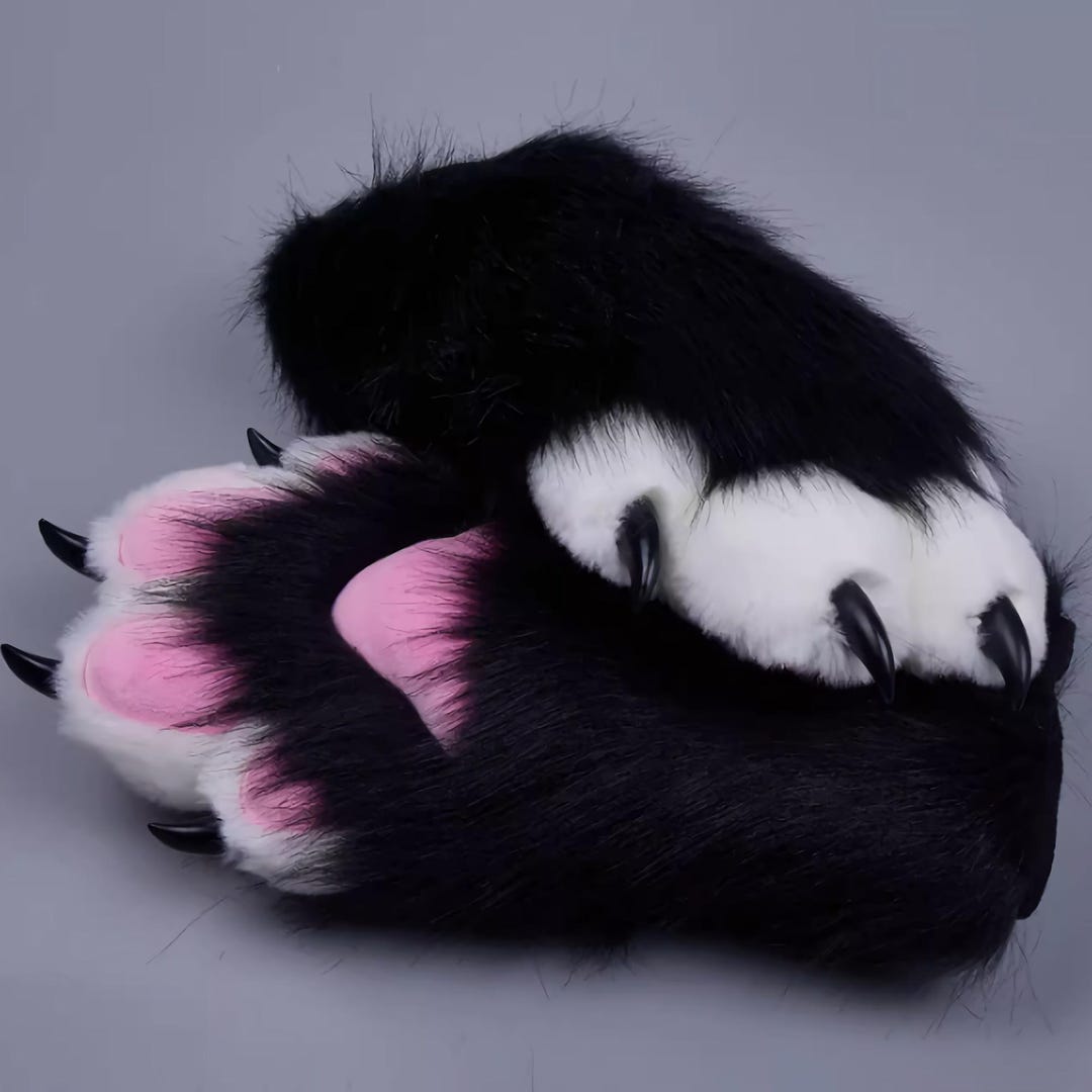 Customizable Furry Claws | Soft and Fluffy Fursuit Accessory | 4-finger ...