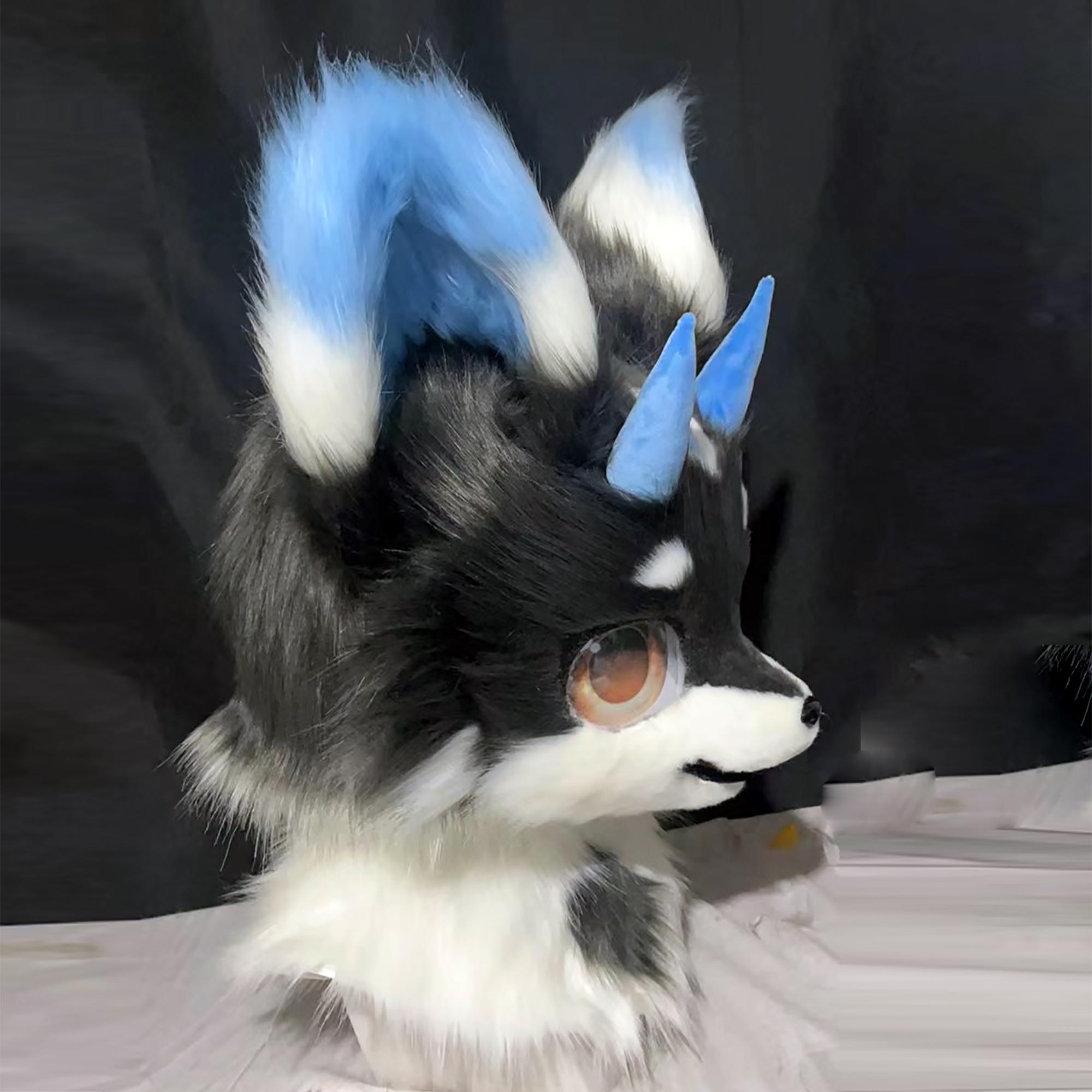 Fursuit Canine Head, Custom Dog Fursuit Head for Cosplay, Furry ...