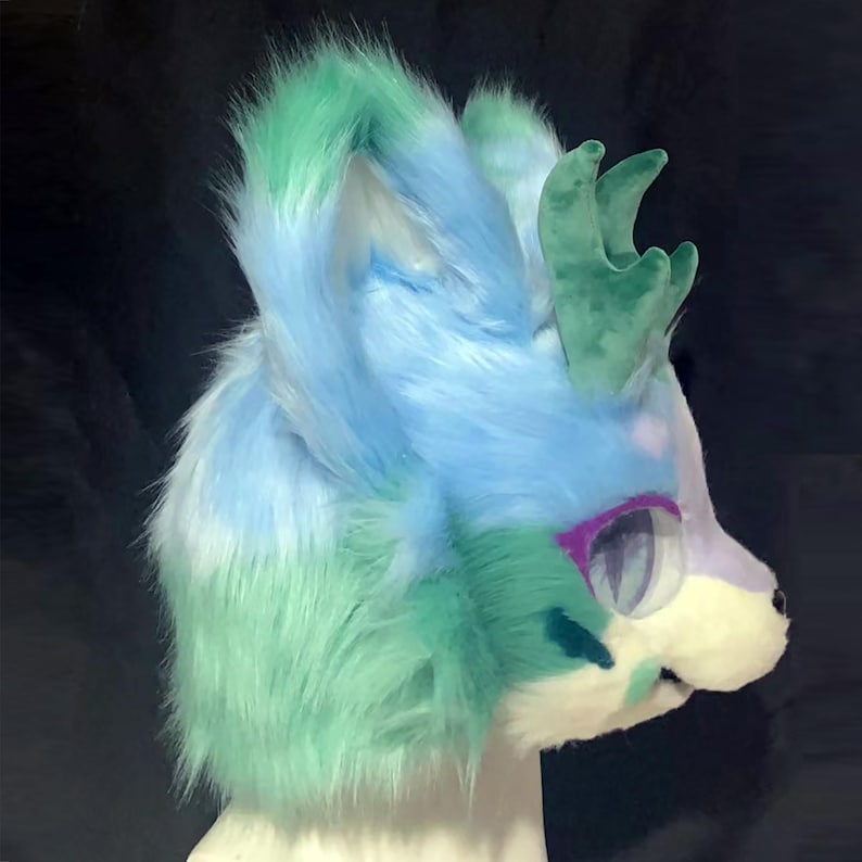 Dog Kigurumi Mask|plush Kemono Fursuit Helmet |cute Animal Cosplay ...