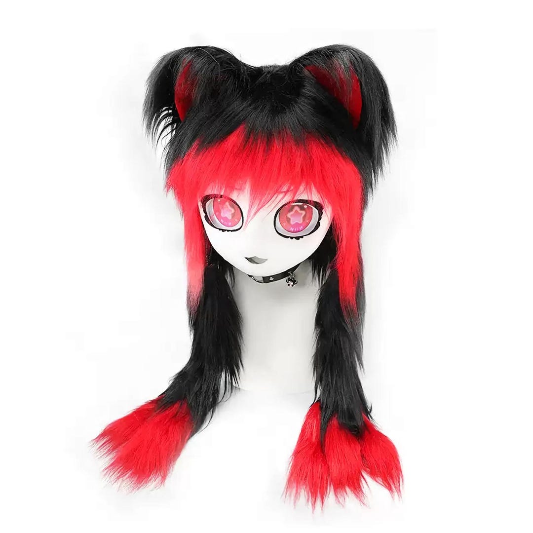 Furry Costume/cute Furry Mask CAT Fox/kig Kemono Mask/furry Fursuit ...