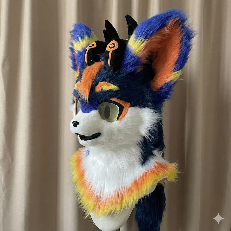 Fursuit Canine Head,comic Con Furry Con Cosplay, Custom Fursuit Head ...