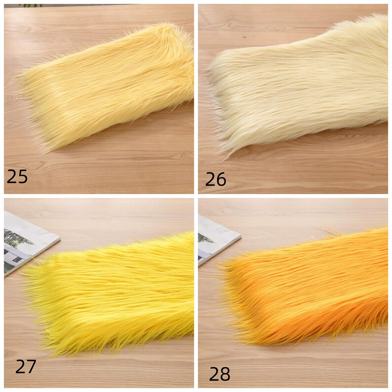 Luxury Long Pile Faux Fur Fabric - Soft Shaggy Fur Material for ...