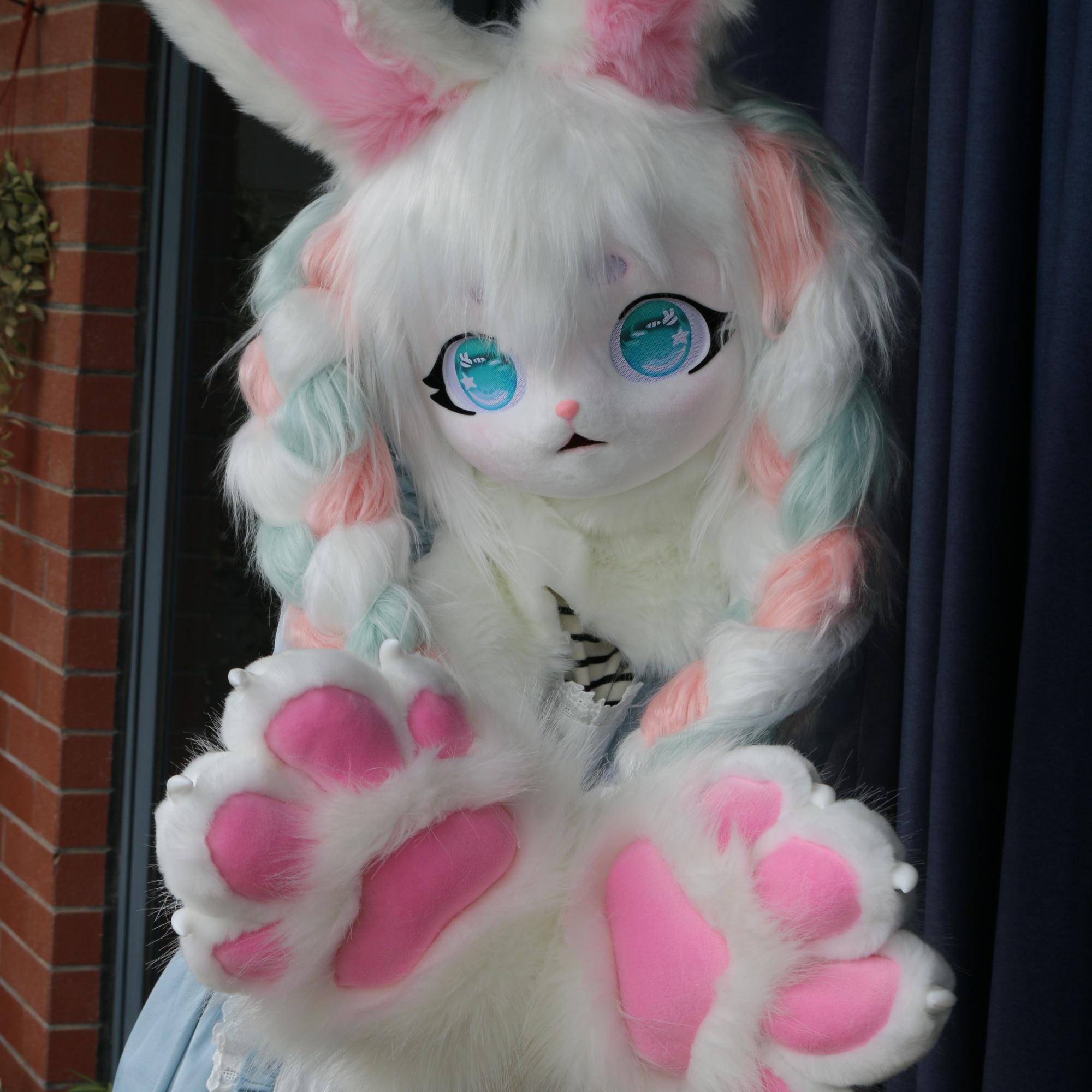 RABBIT Fursuit Head/furry Mask/kigurumi Mask/therian Mask/fursiut Head ...
