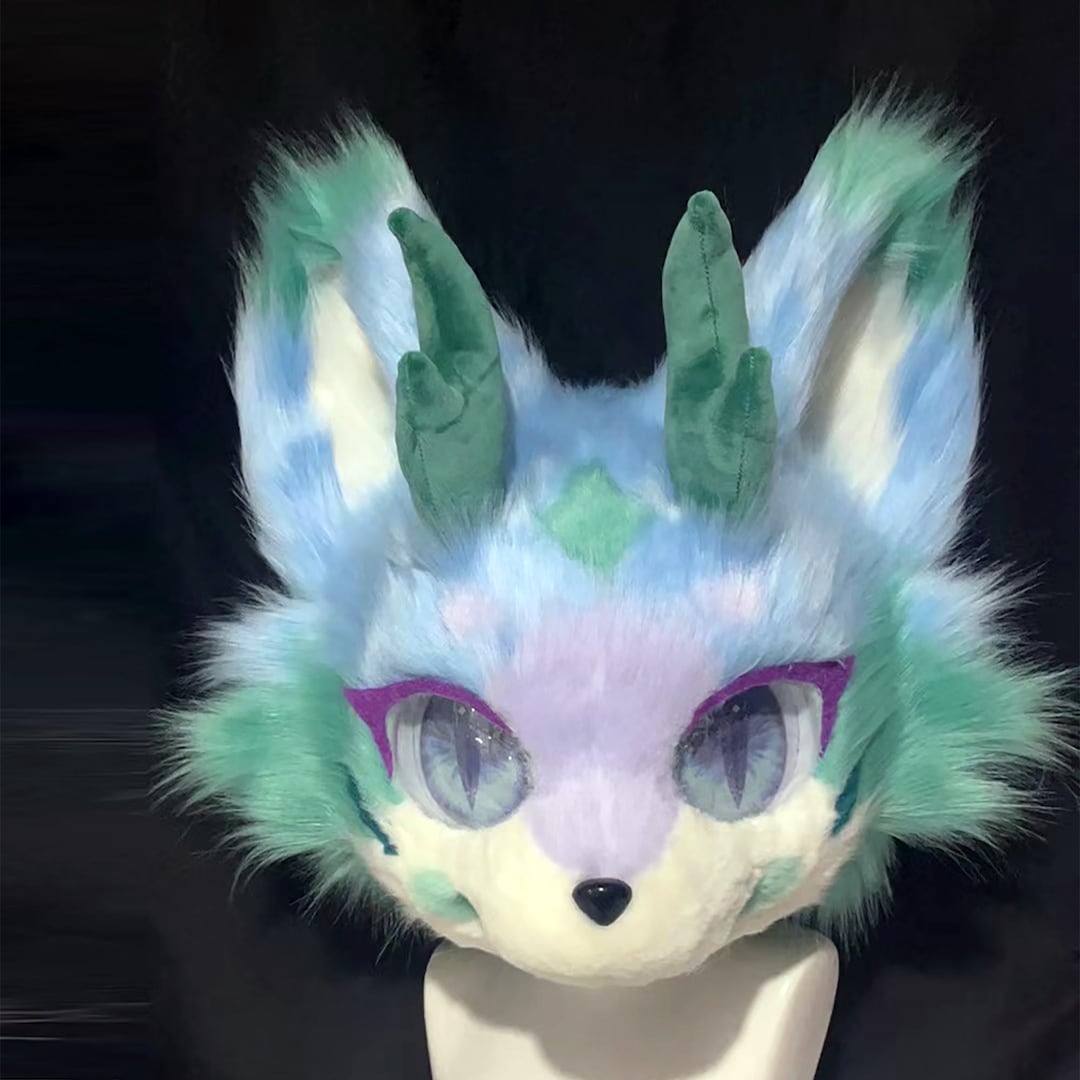 Dog Kigurumi Mask|plush Kemono Fursuit Helmet |cute Animal Cosplay ...