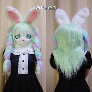 RABBIT Fursuit Head/furry Mask/kigurumi Mask/therian Mask/fursiut Head ...