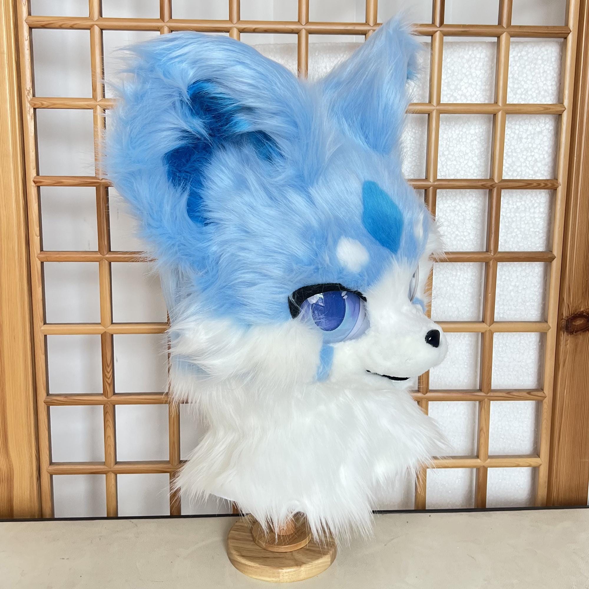 Blue Dog Fursuit Head | Kigurumi Mask Plush Kemono | Comic Con| Furry ...