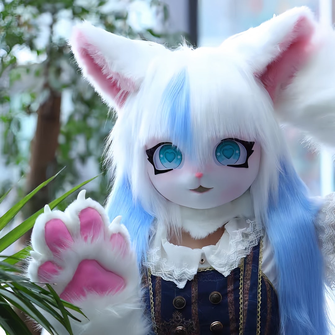 Furry Costume/cute Furry Mask CAT Fox/kig Kemono Mask/furry Fursuit ...