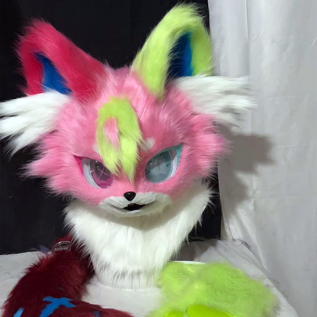 Dog Kigurumi Mask|plush Kemono Fursuit Helmet|cute Animalcosplay ...