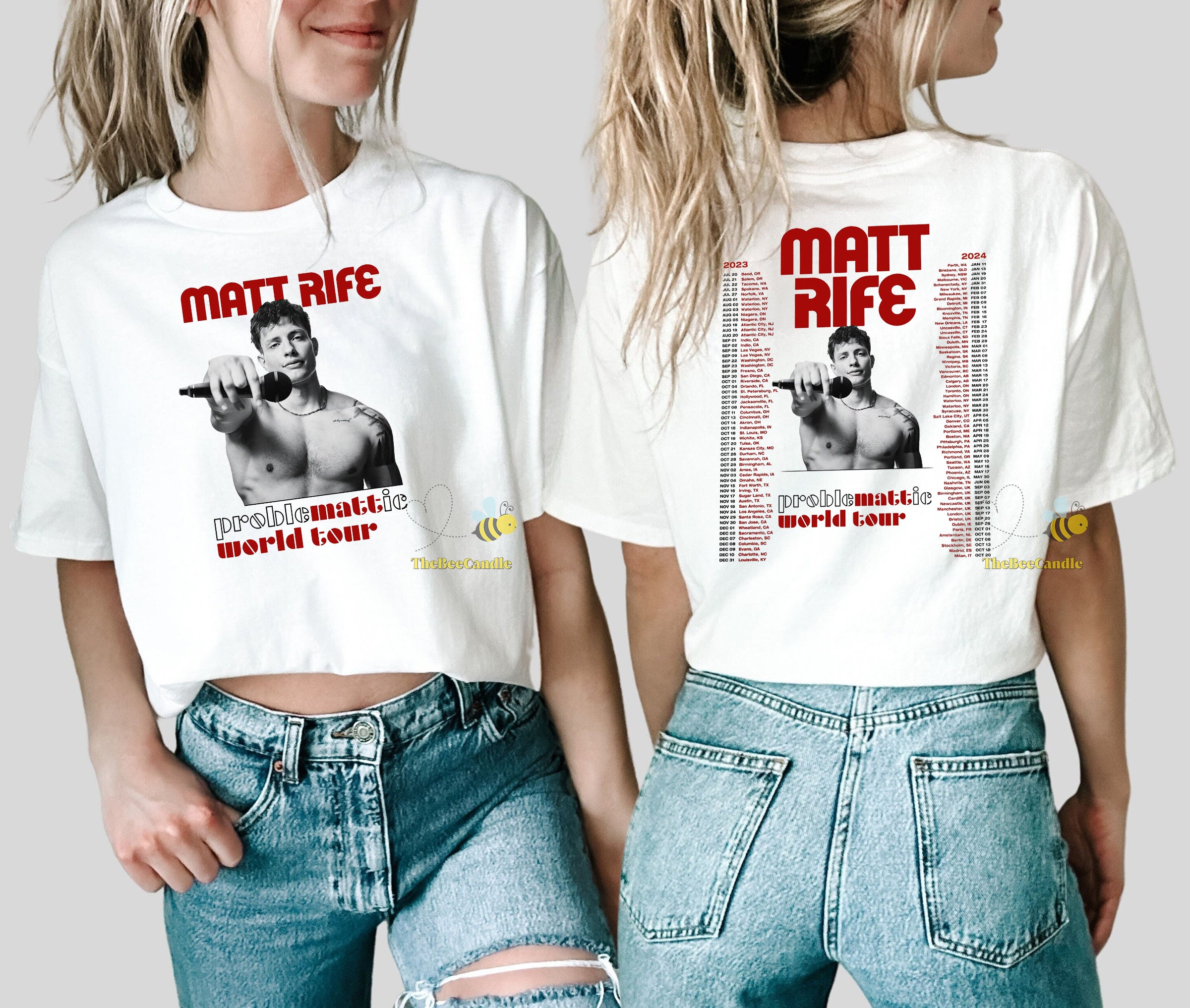 Comfort Colors Matt Rife Problemattic World Tour 2023-2024 T-Shirt ...