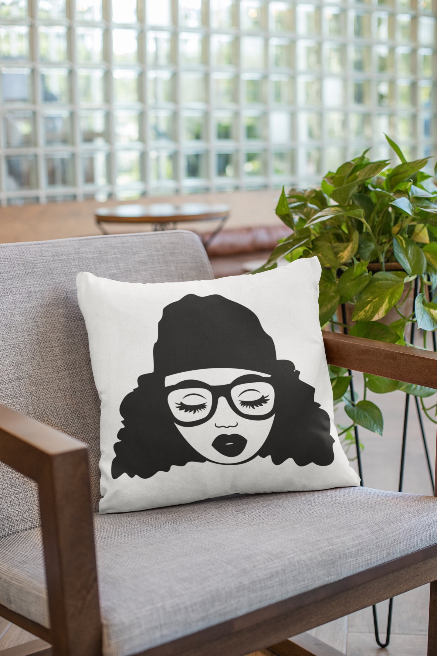Afro Woman Cap Low Silhouette Melanin Black Woman Svg Afro Woman
