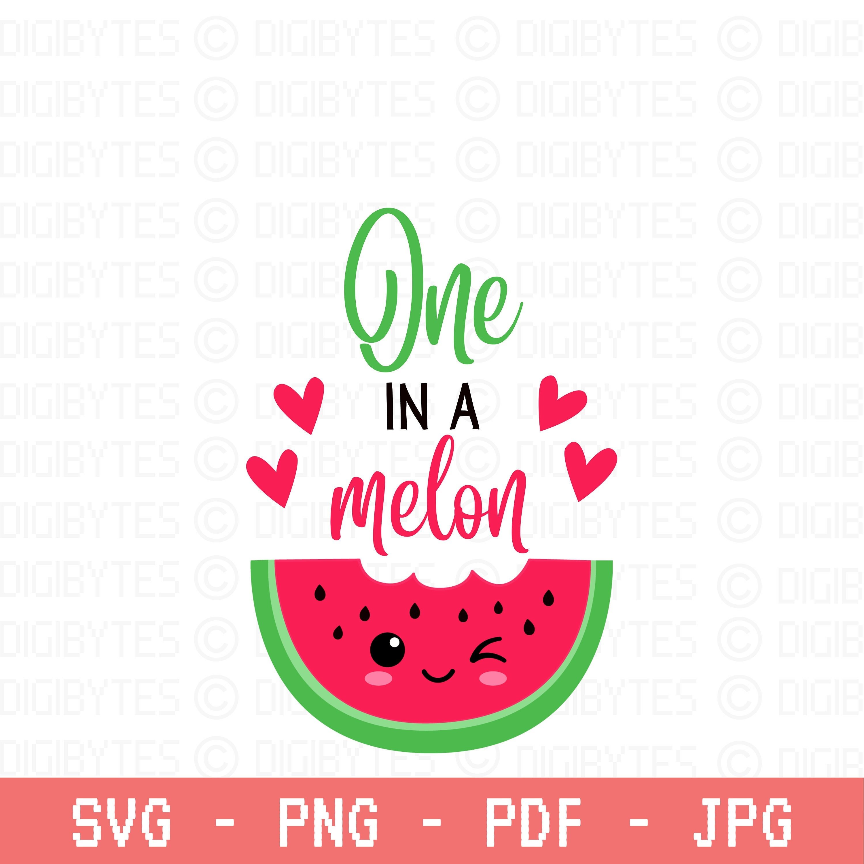 One in a Melon SVG Watermelon SVG Summer Svg Vacation Svg - Etsy