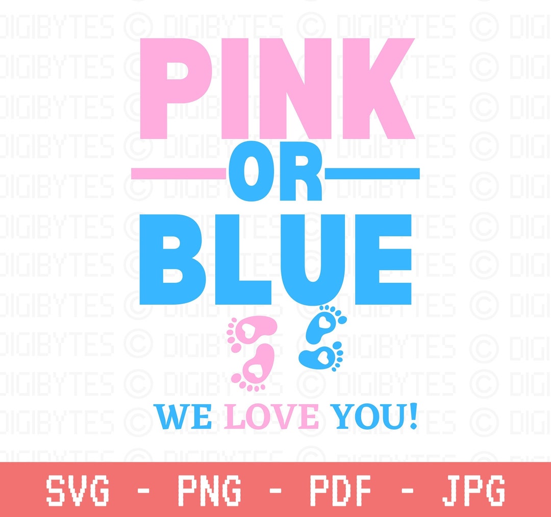 We Love You Gender Reveal Pink Or Blue Auntie Uncle Mommy Etsy