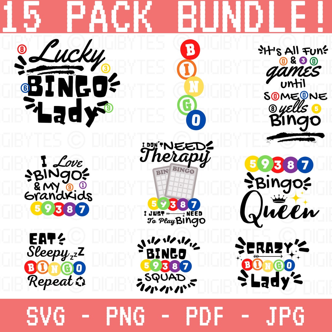 Bingo Svg Bundle Bingo Png Bundle Bingo Svg Bundle for Cricut - Etsy
