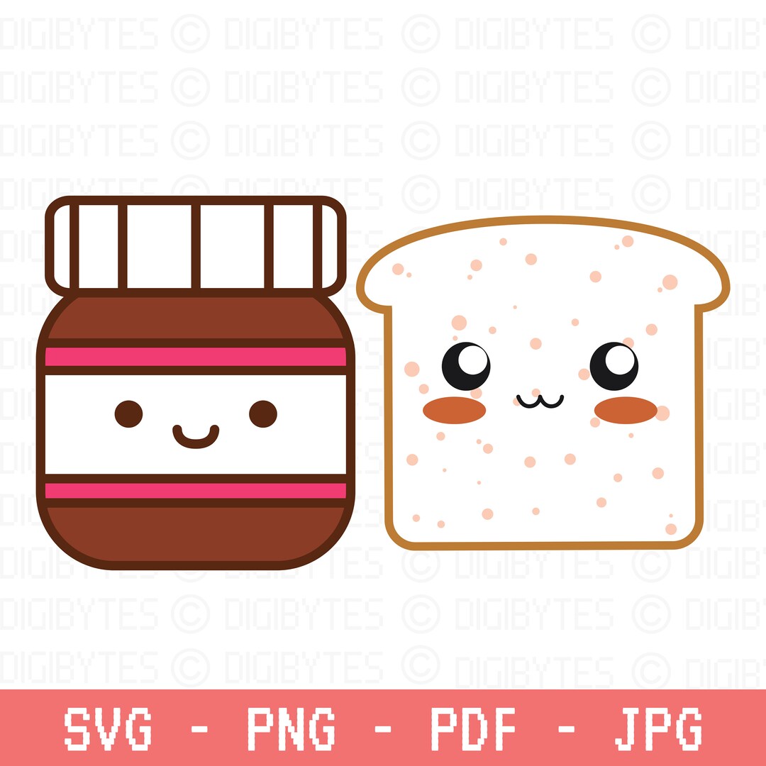 Perfect Match Kawaii Clipart Set Cute Food Clip Art Friendship Best ...