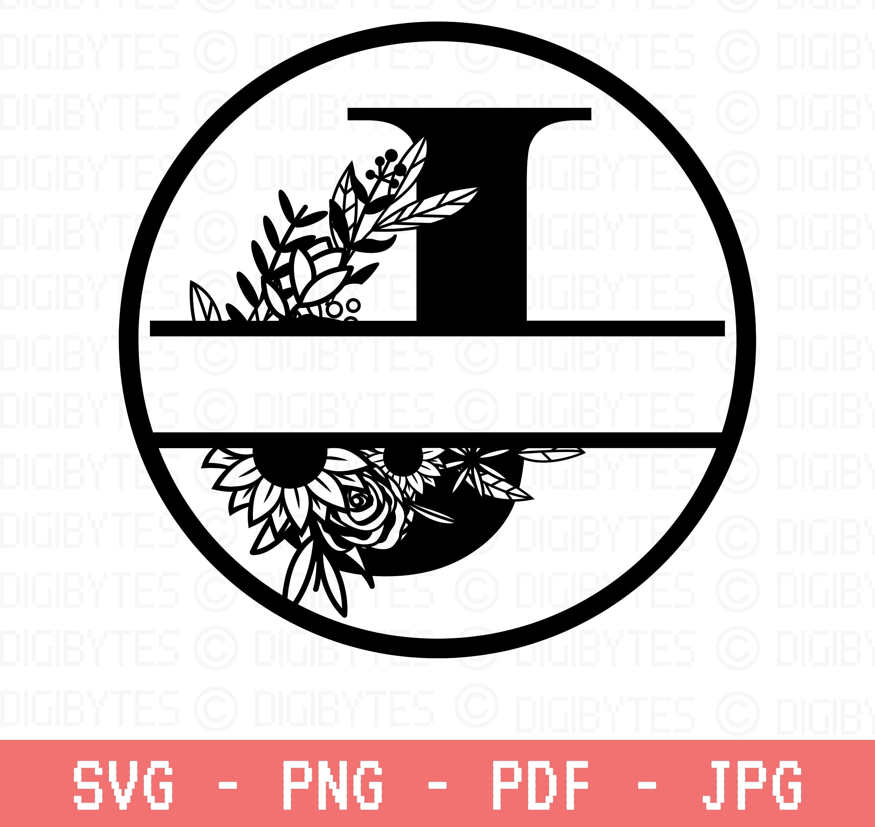 Keychain Split Monogram SVG J Keychain Monograms SVG - Etsy