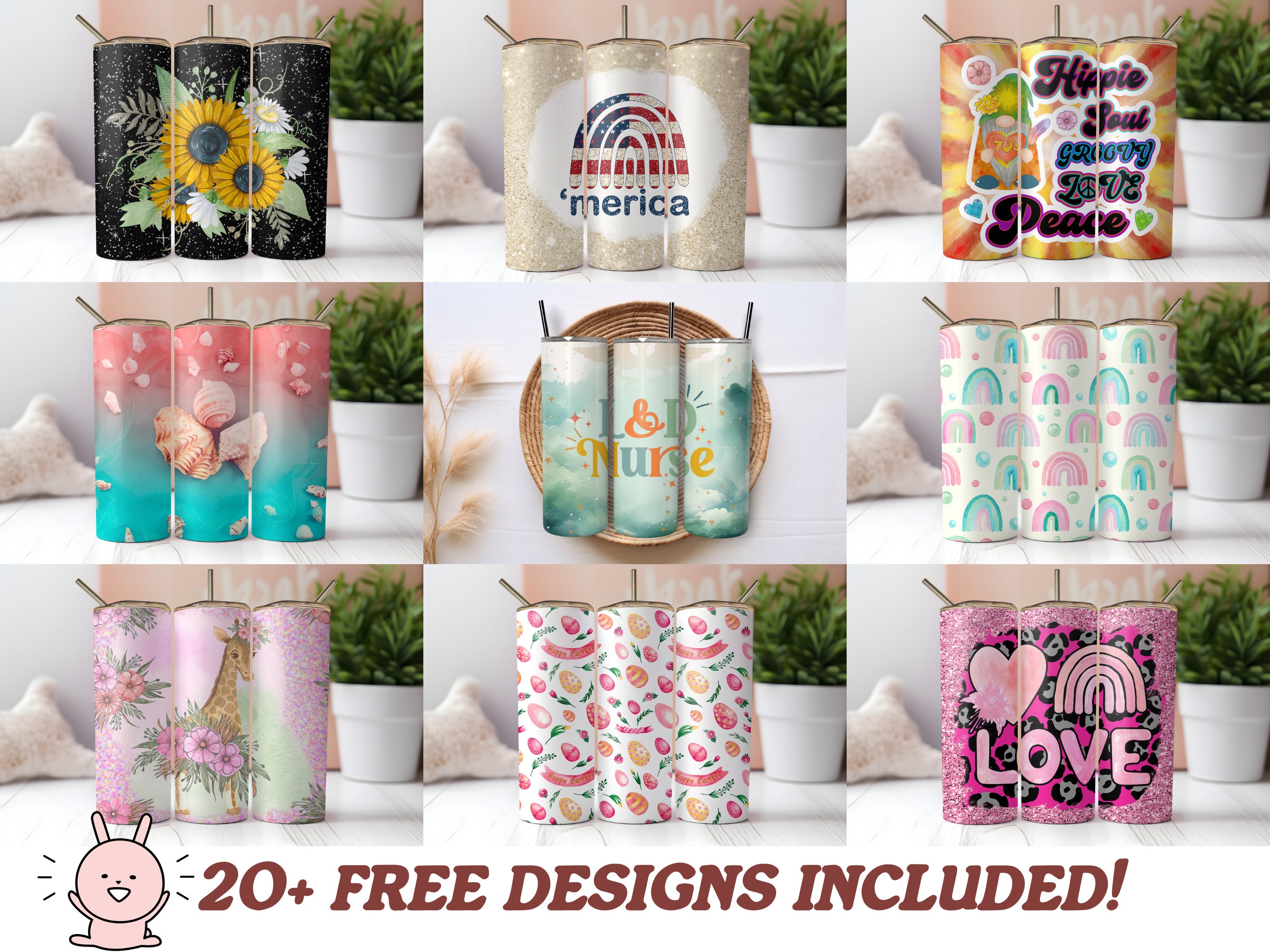 Cute Unicorn Affirmations Tumbler Cup Wrap Png, Colorful Unicorn ...