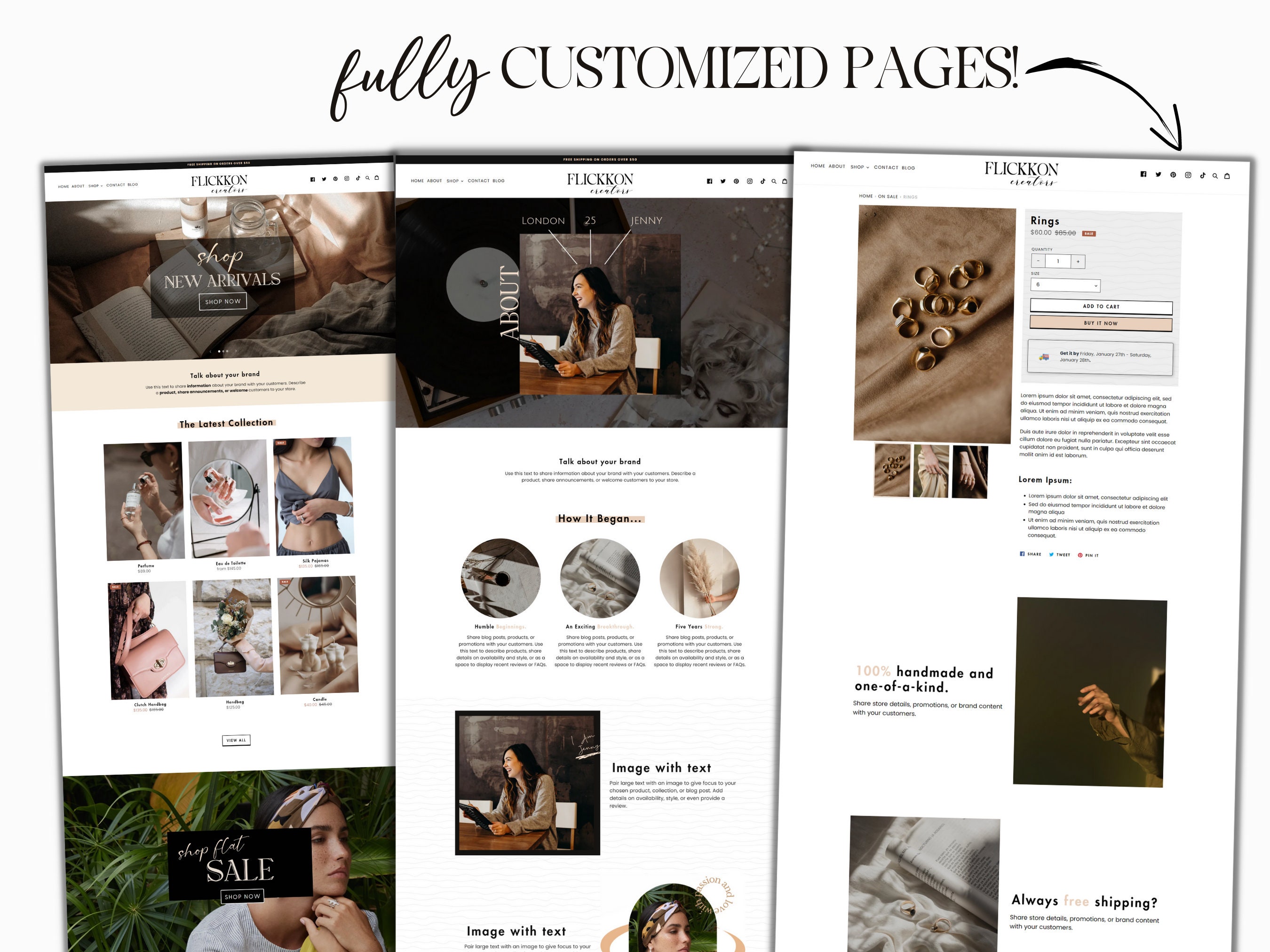 Shopify Theme Template, Luxe-eory Shopify Boutique With Canva Banners ...