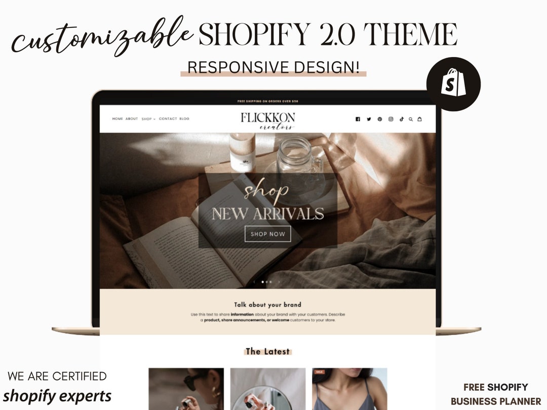 Shopify Theme Template, Luxe-eory Shopify Boutique With Canva Banners ...