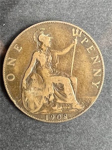 1908 One Penny Edward VII F H1138 - Etsy Australia