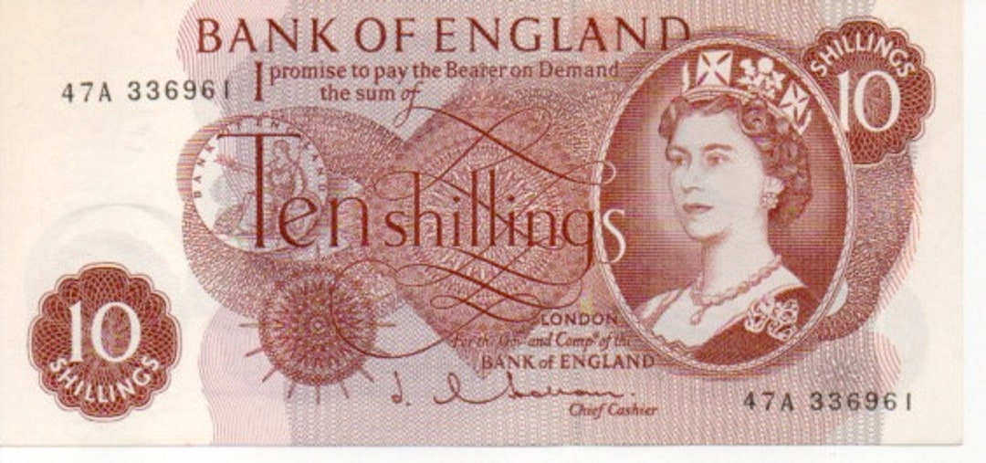 10 Shillings 47A 336961 1963 UNC Hollom BE 37a - H1033 - Etsy