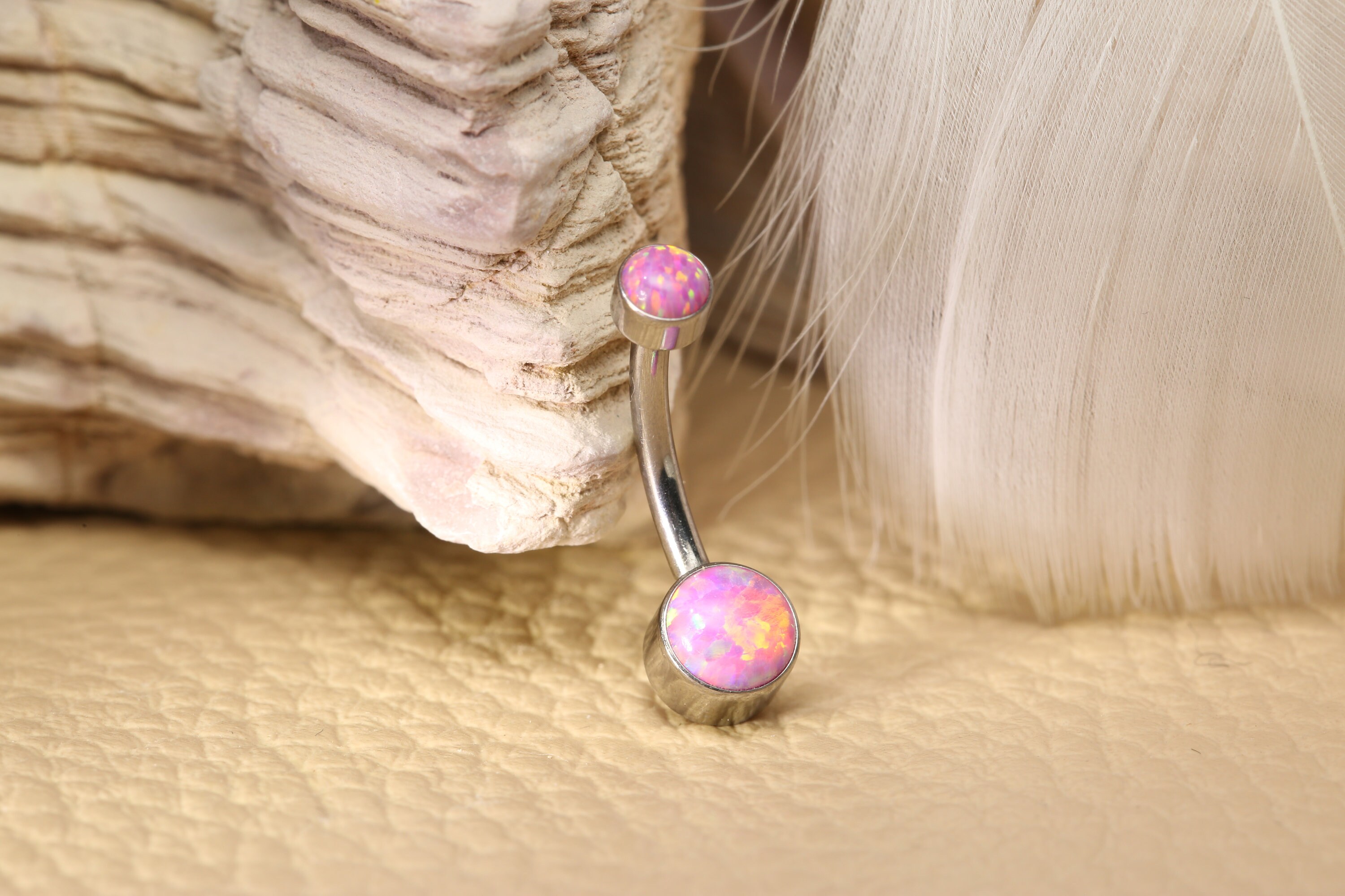 Opal Belly Button Jewelry, Belly Button Piercing Jewelry, Titanium ...