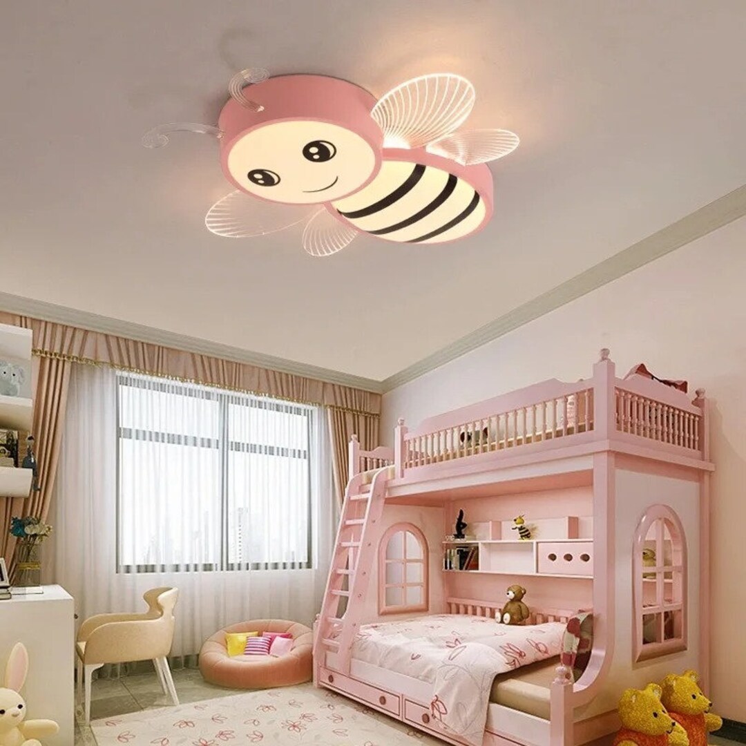 Children's Room Honey Bee Ceiling Lamp. Boy Girl Bedroom Study Room ...