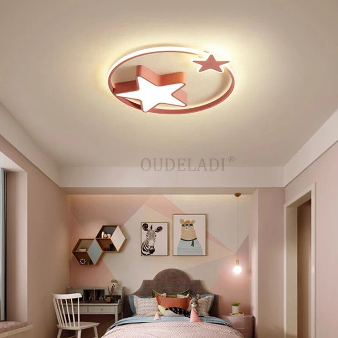 Simple and Cute Children's Room, Bedroom Ceiling Lamp Led, Star ...