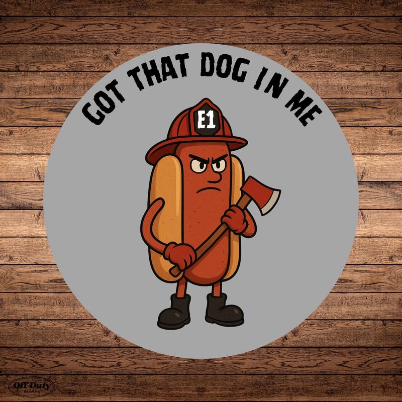 Dog Firefighter Sticker - Etsy