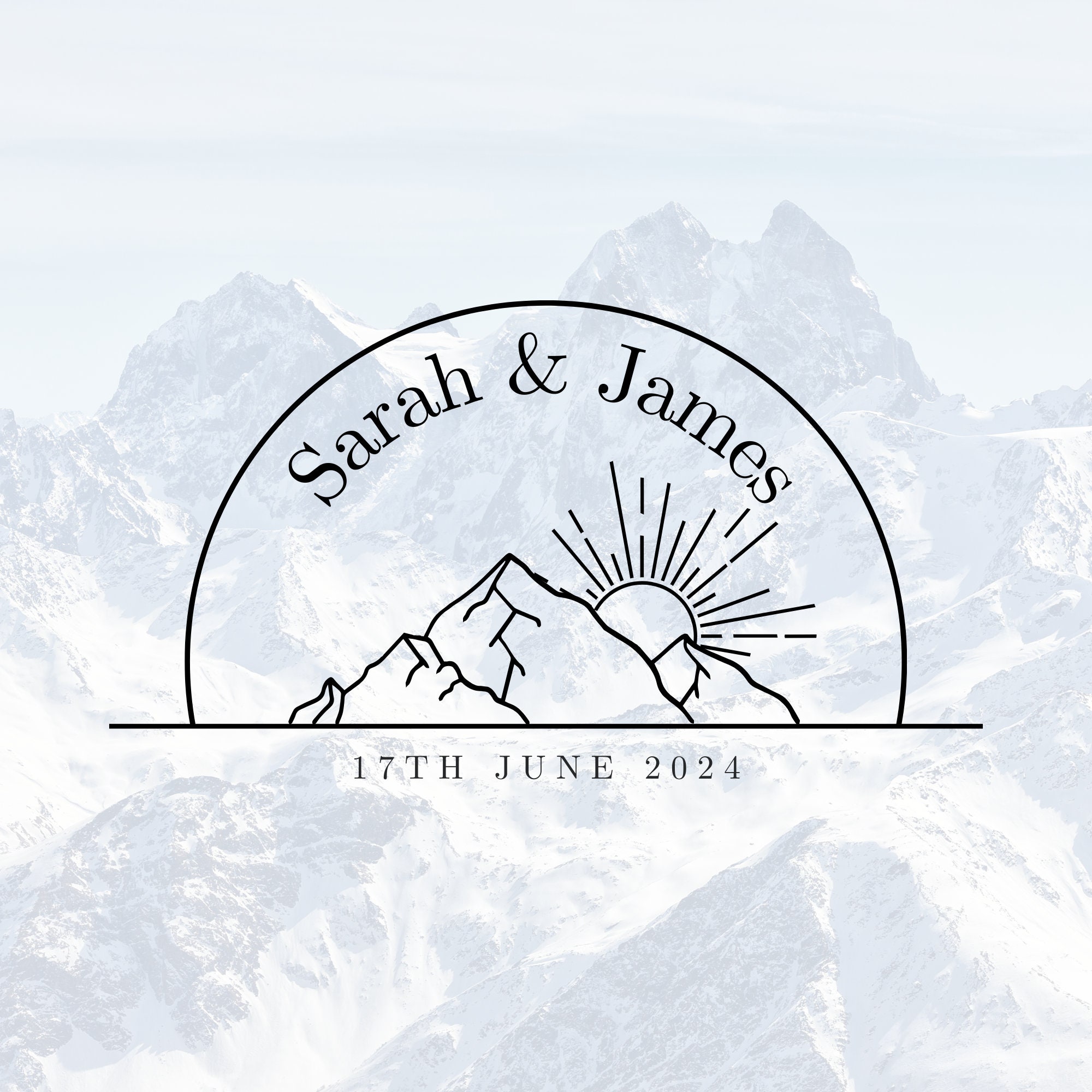 Mountain Logo X6 - Boho Wedding (template) - Etsy