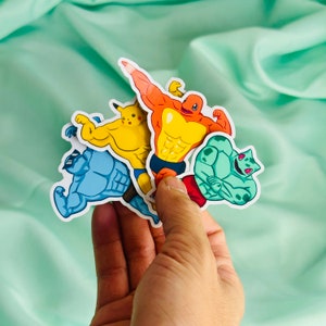 Buff P0kemon Vinyl Stickers 2D Drawings Based on the Buff Starters ...