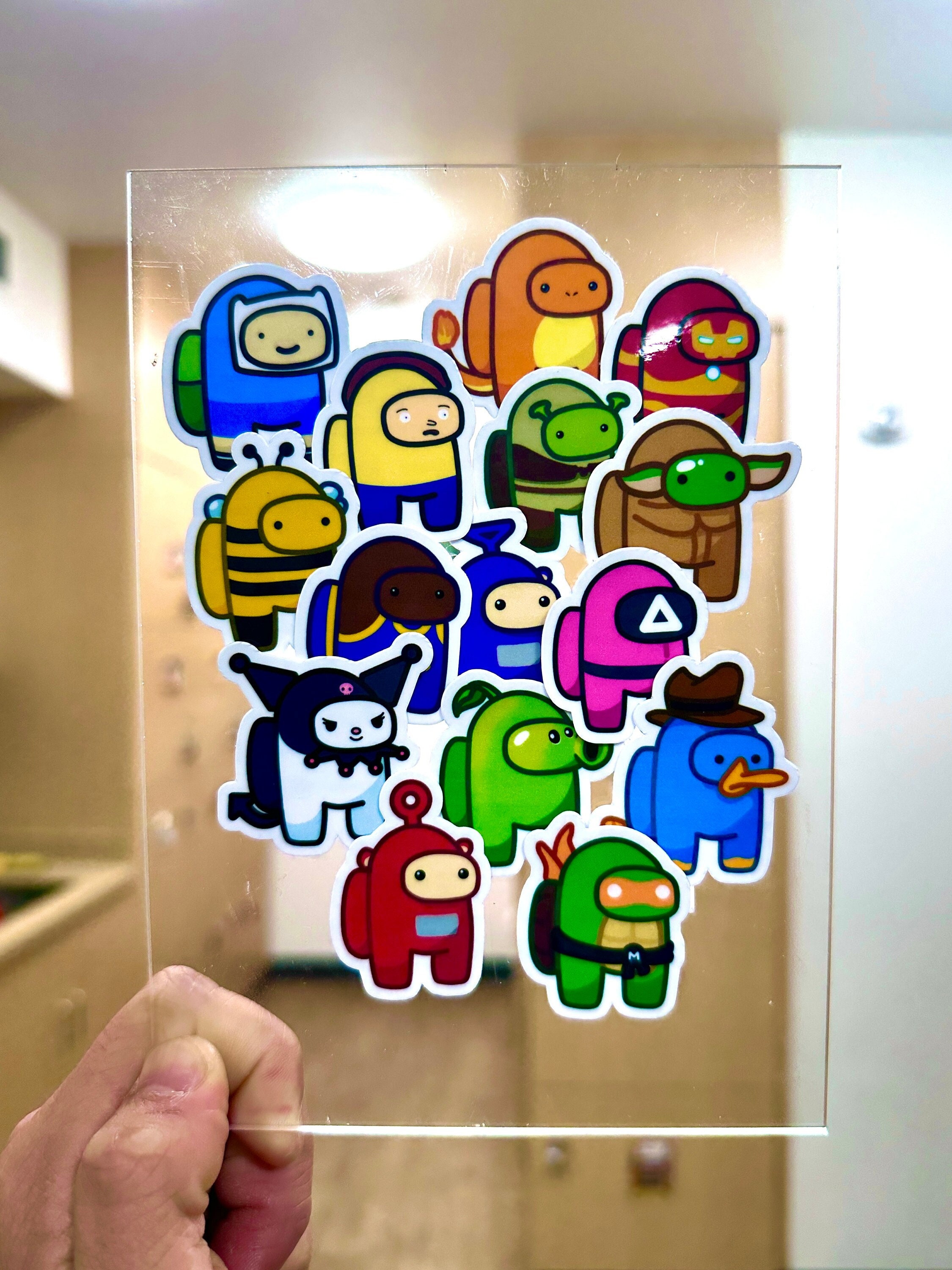 15 Pcs Among Us Variety Stickers Set C Waterproof Glossy Vinyl and ...