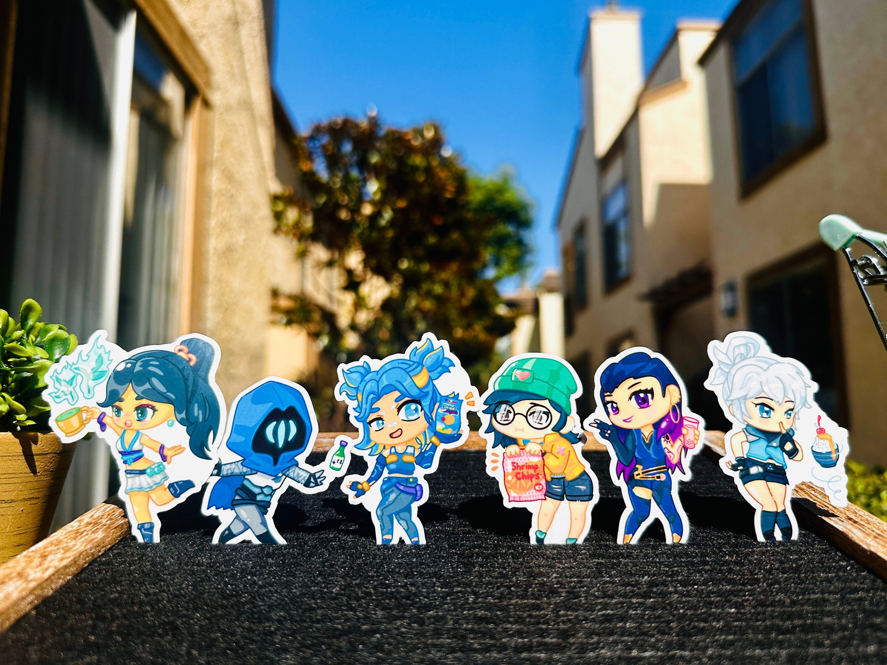 Valorant Agents Chibi Vinyl Stickers Waterproof Jett Reyna - Etsy
