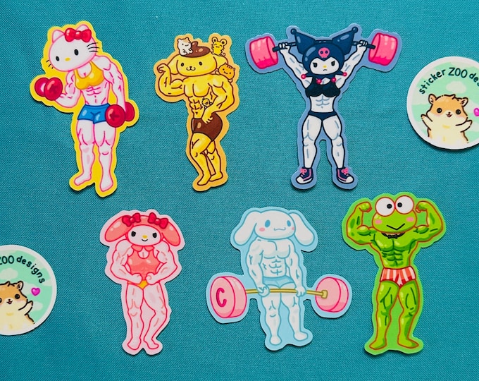 BUFF Sanr!o Vinyl STICKERS| 2D Drawings Based on Buff CUTE Characters ...