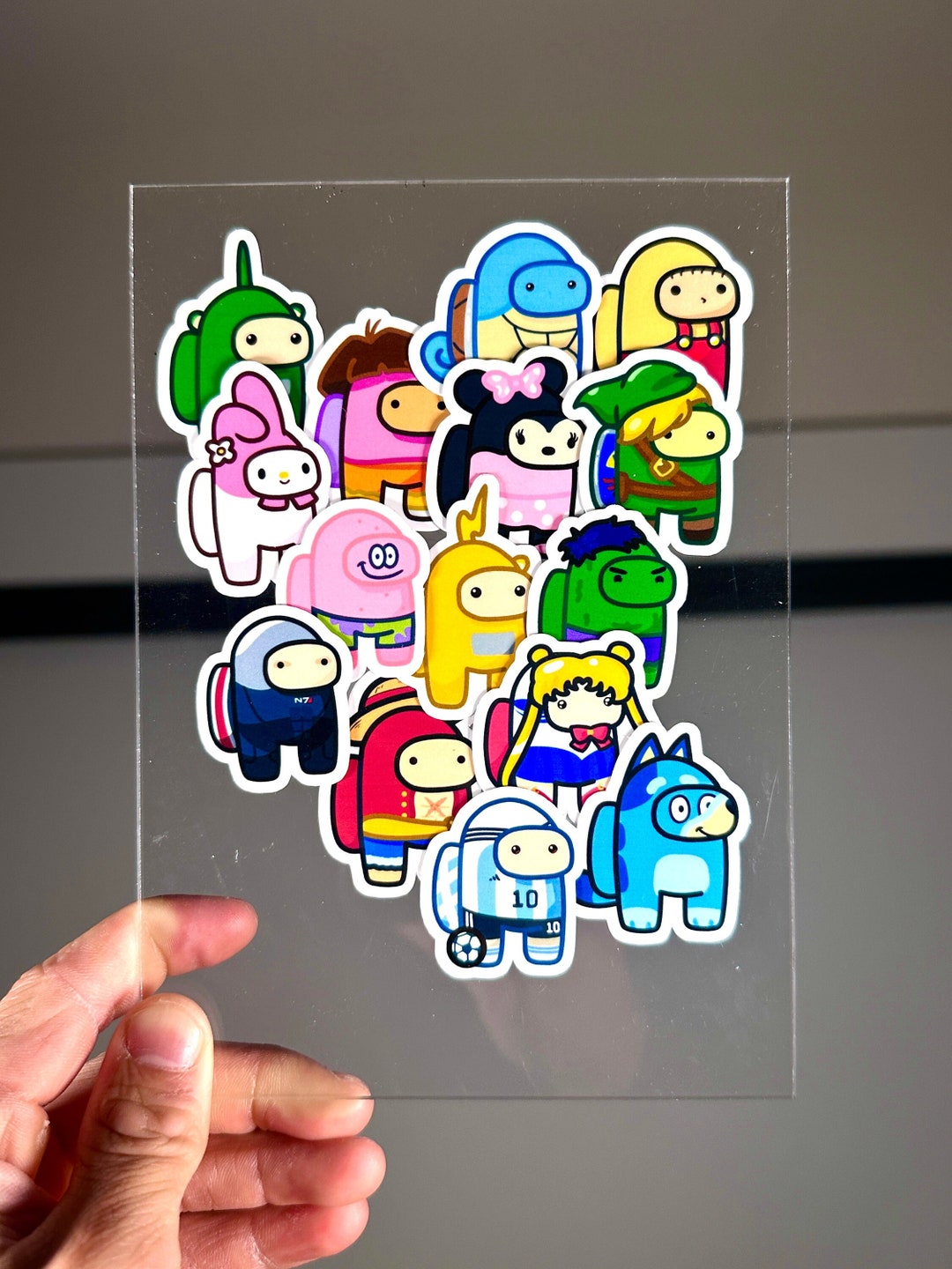 15 Pcs Among Us Variety Stickers Set D Waterproof Glossy Vinyl and ...