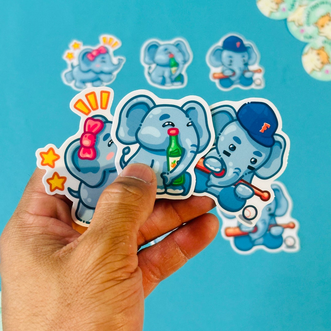 CUTE ELEPHANT TITAN Vinyl Stickers Based on Fullerton Tuffy the Titan ...