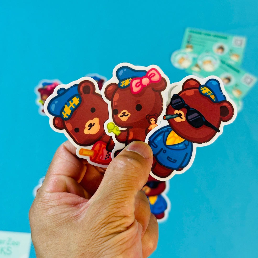 CUTE HIGHLANDER B Vinyl Stickers Based on UC Riverside Scotty Bear Gym ...