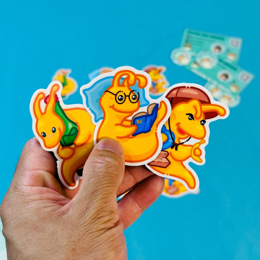 CUTE SLUG Vinyl Stickers Based on UC Santa Cruz Banana Slug Gym ...